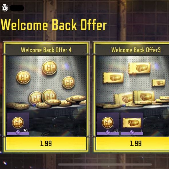 خرید آفر سیپی Welcome Back - فروشگاه آنلاین اپکس شاپ